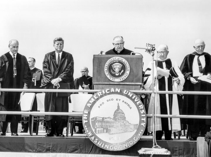 JFK's American University Commencement Address 1963 / Photos