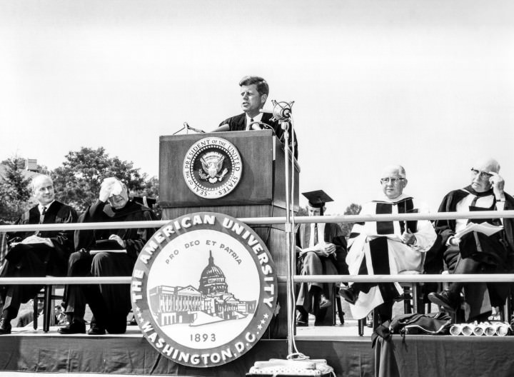 JFK's American University Commencement Address 1963 / Photos