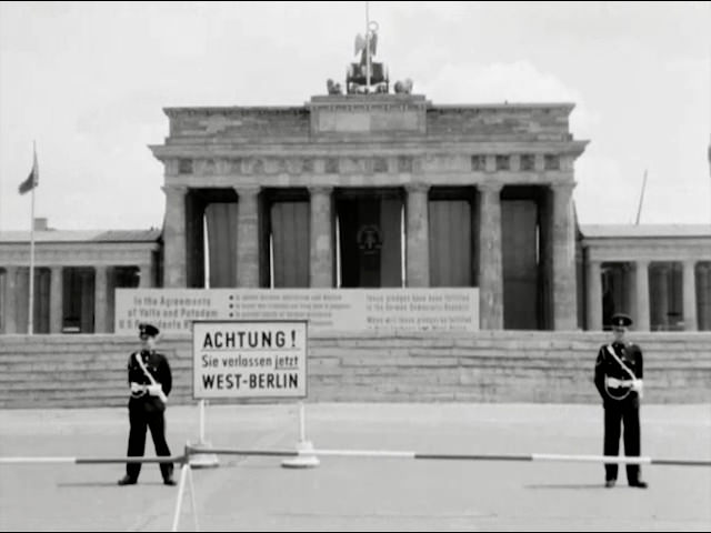 JFK in West Berlin / Brandenburg Gate & Checkpoint Charlie - Video